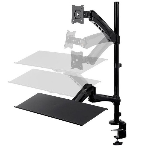 Monoprice Sit-stand Articulating Monitor And Keyboard Workstation ...