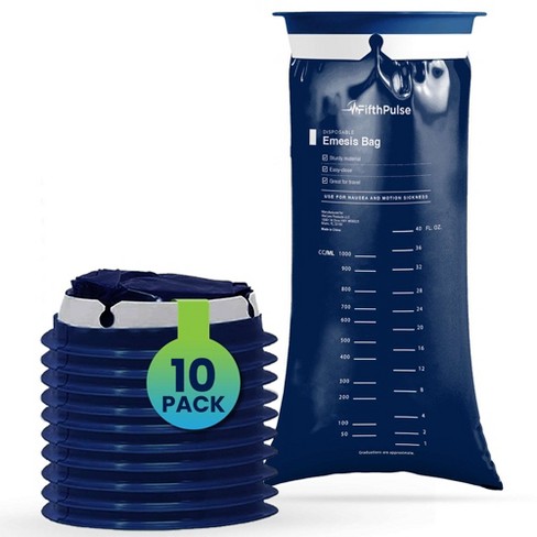 Fifthpulse Disposable Navy Blue Emesis Bags Barf Bags For Kids Adults Vomit Bags For Traveling Great For Motion Sickness Nausea Target