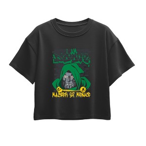 Girls' - Fantastic Four - Master Of Menace Graffiti Short Sleeve Boxy ...