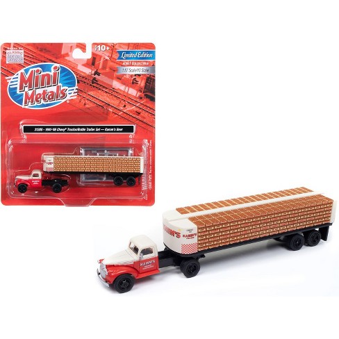 1941-1946 Chevrolet Tractor Red & White W/flatbed Bottle Trailer "mini ...