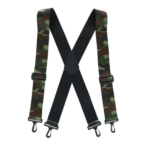 Ctm Men's Elastic Camouflage X-back Suspenders With Plastic Swivel Hook ...