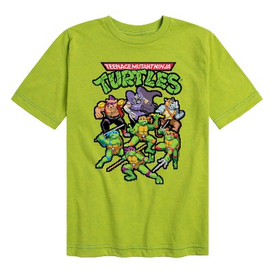 Boys' Teenage Mutant Ninja Turtles Pixel Gaming Group Short Sleeve Graphic T-shirt - Key Lime ...