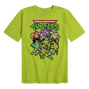 Boys' Teenage Mutant Ninja Turtles Pixel Gaming Group Short Sleeve Graphic T-shirt - Key Lime ...
