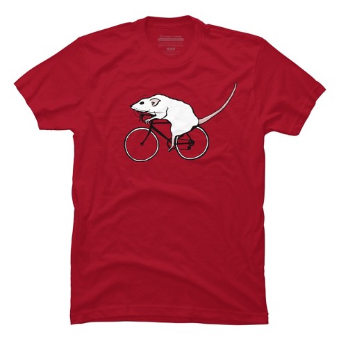 Men's Design By Humans Cycling Rat By Teaandink T-shirt - Cardinal ...