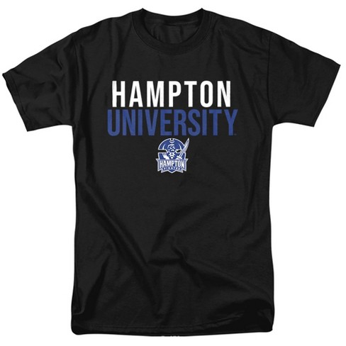 Hampton University Official Stacked Adult T-shirt, Black, Small : Target