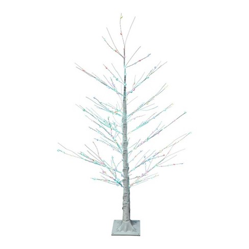 Kurt Adler 4-foot Pre-lit Rgb Fairy Led White Birch Tree : Target