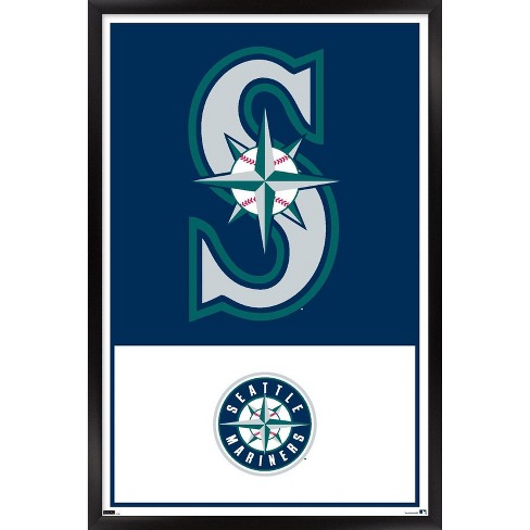 Trends International Mlb Seattle Mariners - Logo 22 Framed Wall Poster ...