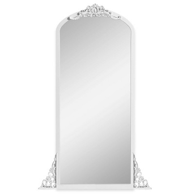 HomeRoots 67" White Solid Wood Framed Full Length Mirror : Target