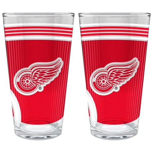 Nhl Detroit Red Wings 2pc Pint Glass Set : Target