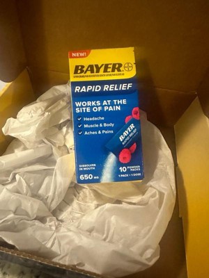 Bayer Rapid Relief Aspirin Powder - Raspberry - 20ct : Target