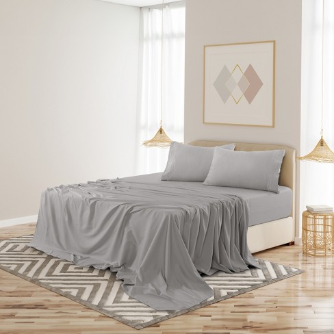Twin Sheet Set 3 Piece Solid Sheets Set With Matching Pillow Cover ...