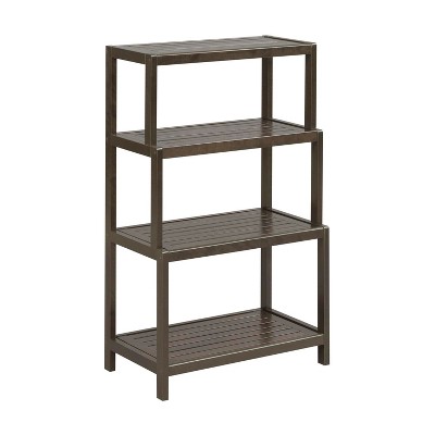 Costway 4-tier Bookcase Industrial Bookshelf Floor Standing Storage ...