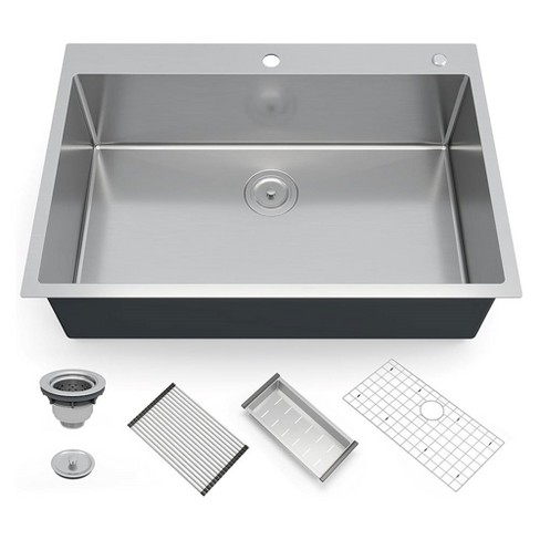 Whizmax Drop In Kitchen Sink, 16 Gauge Stainless Steel Kitchen Sink Top ...