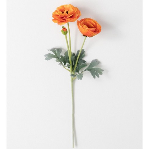 Sullivans Artificial Garden Ranunculus Stem 21.5"h Orange Flower : Target