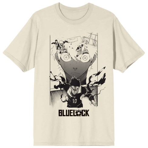 Blue Lock Manga Isagi Baro Aura Vision Crew Neck Short Sleeve Natural ...