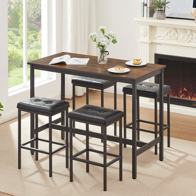 Vasagle Bar Table, Small Kitchen Dining Table, High Top Pub Table ...