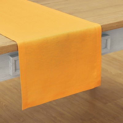 Solino Home Linen Fete Table Runner Tangerine Yellow 14 X 36 Inches ...