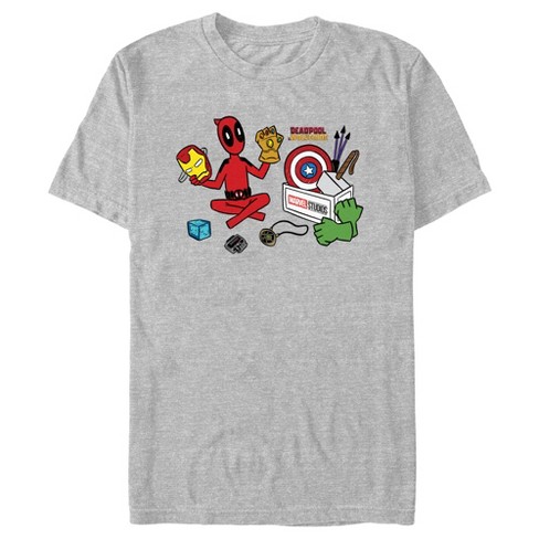 Men's Marvel: Deadpool & Wolverine Avengers Items T-shirt - Athletic ...