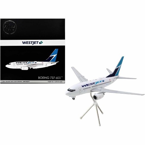 Boeing 737-600 Commercial Aircraft "westjet" White With Blue Tail ...