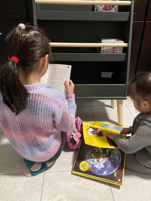 Modern Tall Three Shelf Kids' Bookshelf Dark Gray - Pillowfort™ : Target