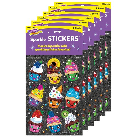 Trend Cupcake Cuties Sparkle Stickers®, 18 Per Pack, 6 Packs : Target