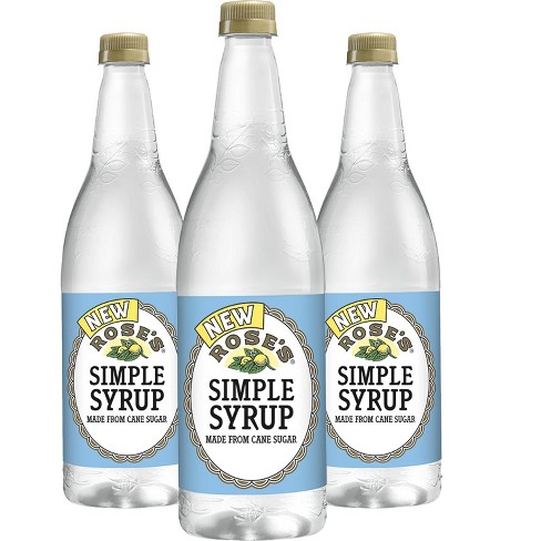 Rose’s Simple Syrup 3 Pack 1 Liter Bottle, | Perfect For Cocktails ...