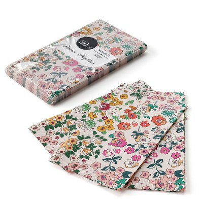 Trendables 100 Count Rectangle Paper Napkin Garden Print Dinner Napkins ...