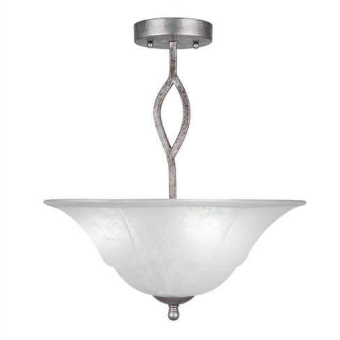 Toltec Lighting Revo 3 - Light Flush Mount In Aged Silver With 16 ...