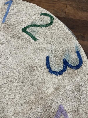 Nuloom Arely Numbers Machine Washable Kids Area Rug 6' Round In Multi ...