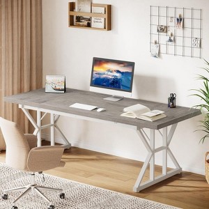 Lantine 70.86-Inch Large Executive Desk, Industrial Home Office ...
