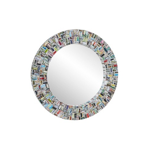 Glass Handmade Recycled Magazine Frame Wall Mirror - Olivia & May ...