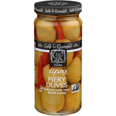 Sable & Rosenfeld Tipsy Fiery Olives - Case Of 6 - 5 Oz : Target