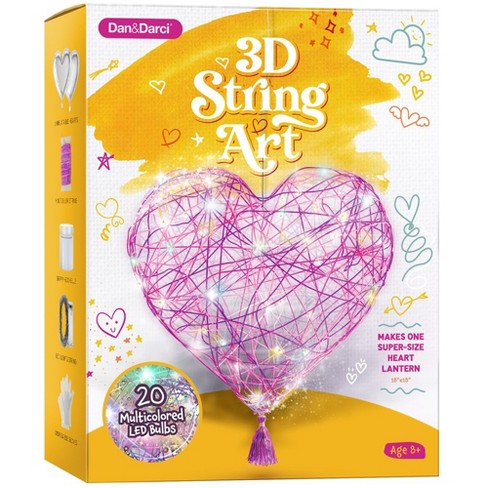 Dan&darci 3d String Art Kit – Super-size Heart Lantern With 20 ...