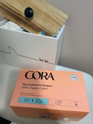 Cora Organic Cotton Tampons - Regular Absorbency - 32ct : Target