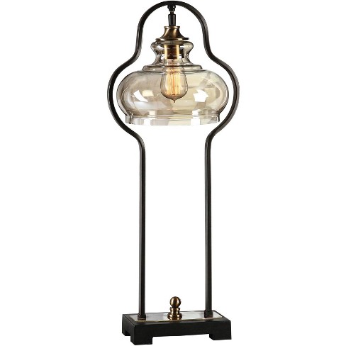Uttermost Industrial Table Lamp 28 1/2" Tall Aged Black Iron Brass ...
