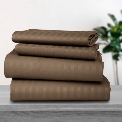 King Size Sheets Set Deep Pocket Bedding 4 Piece Solid Sheet Set ...