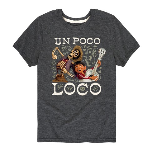 Coco Un Poco Loco Short Sleeve Graphic T-shirt - Heather Charcoal - 3t ...