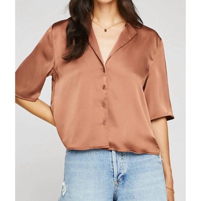 Women's Moxie Button Down Shirt - Gentle Fawn M : Target