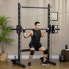 Soozier Adjustable Squat Rack With Pull Up Bar And Barbell Bar, Multi ...