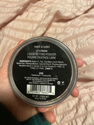 Wet N Wild Photo Focus Loose Setting Powder - Translucent - 0.7oz : Target