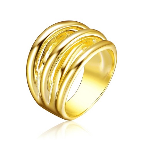 14k Gold Plated Intertwined Modern Ring – Featuring A Chic ...