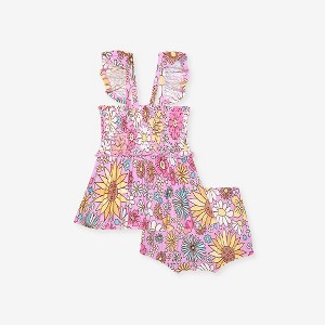 Infant Presley Pink Smocked Babydoll Bummie Set - Posh Peanut : Target