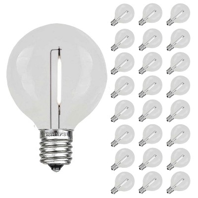 Novelty Lights Frosted Warm White Plastic G50 Globe Hanging Led String ...