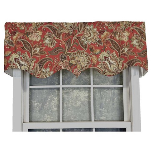 Valdosta Regal Style 3" Rod Pocket Valance 50" X 17" Pompeii By Rlf ...