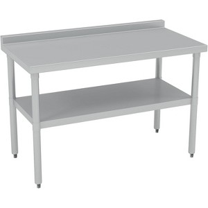 Heavy-Duty Stainless Steel Work & Prep Table, NSF Commercial-Grade ...