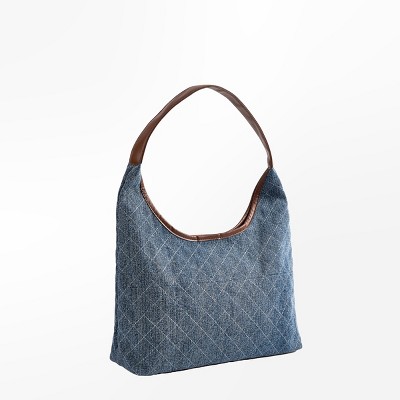 Ctm Women's Leather Shoulder Bag Purse With Side Organizer, Toffee : Target