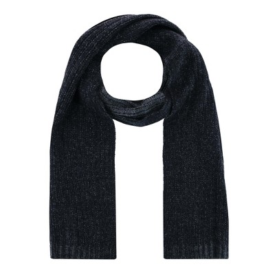 Ctm Men's Ribbed Knit Mixed Wool Scarf : Target