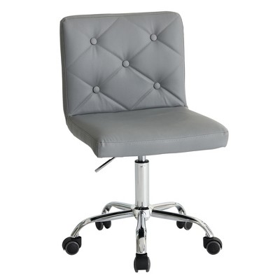 Vecelo Pu Leather Modern Office Computer Chair With Upholstery And ...