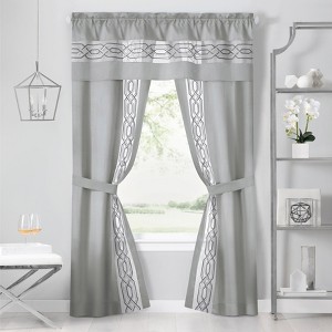 BrylaneHome Paige 5-Pc Window Set - 55" W 84" L, Silver : Target