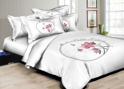 Linen Classique 320tc : Flowery Portrait - 6pc Linen Set - Queen : Target